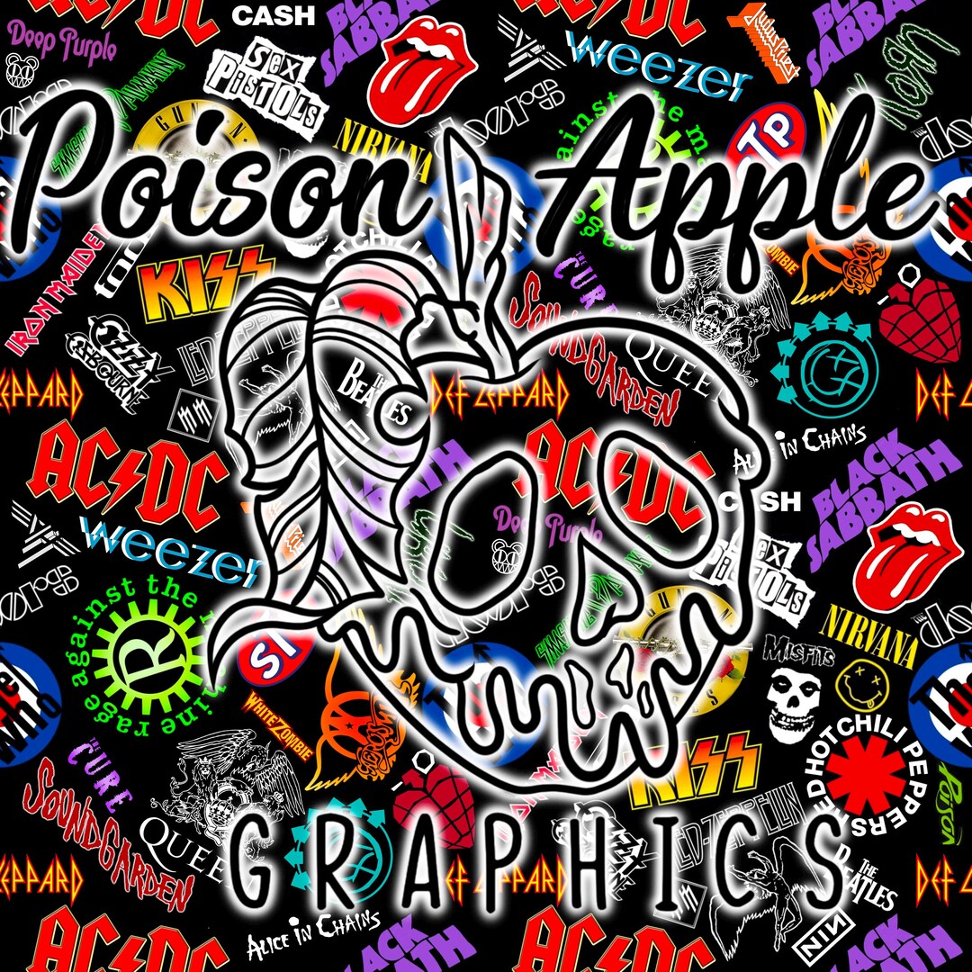 Seamless Rock Band Pattern 90s 80s - Etsy