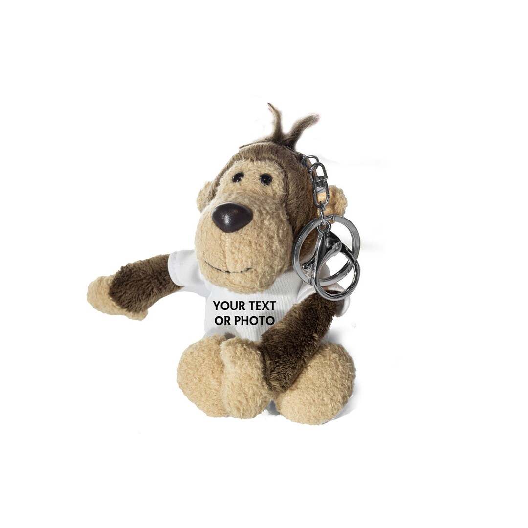 Personalised Monkey Keyring Gorilla Keyring Personalised - Etsy UK