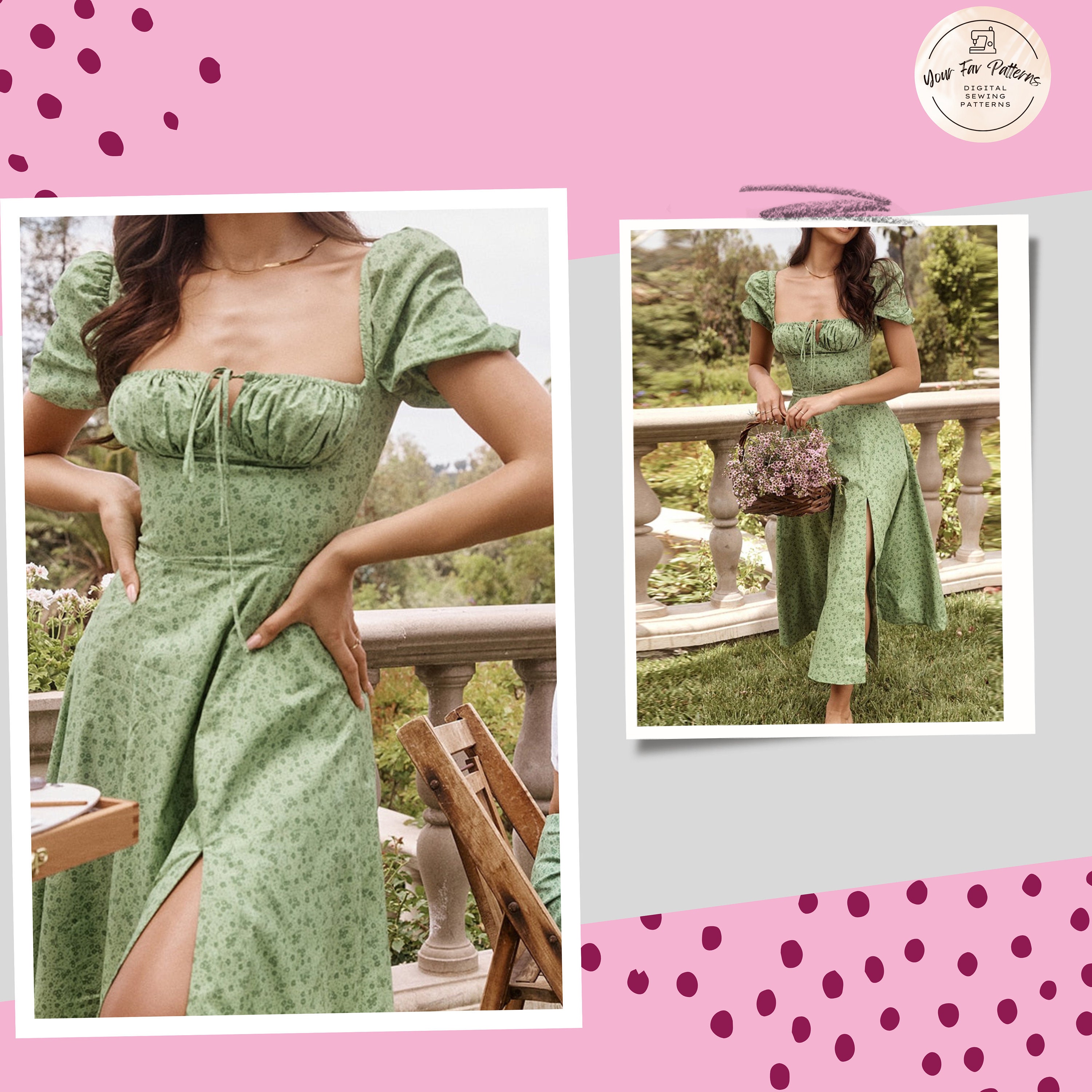 Milkmaid Dress Sewing Pattern | Pattern for Women Dress | Digital ...