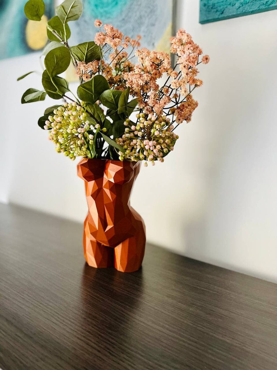 Women's Body Vase Low Poly / Low Poly Torso Female Vase / - Etsy