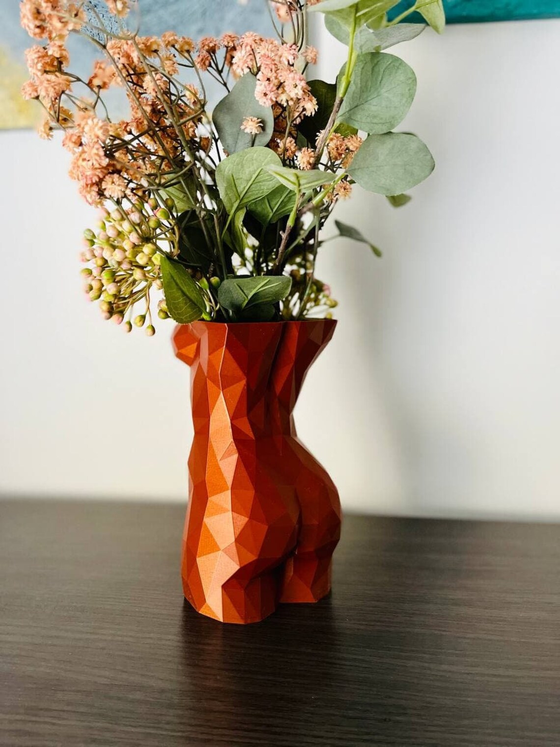 Women's Body Vase Low Poly / Low Poly Torso Female Vase / | Etsy