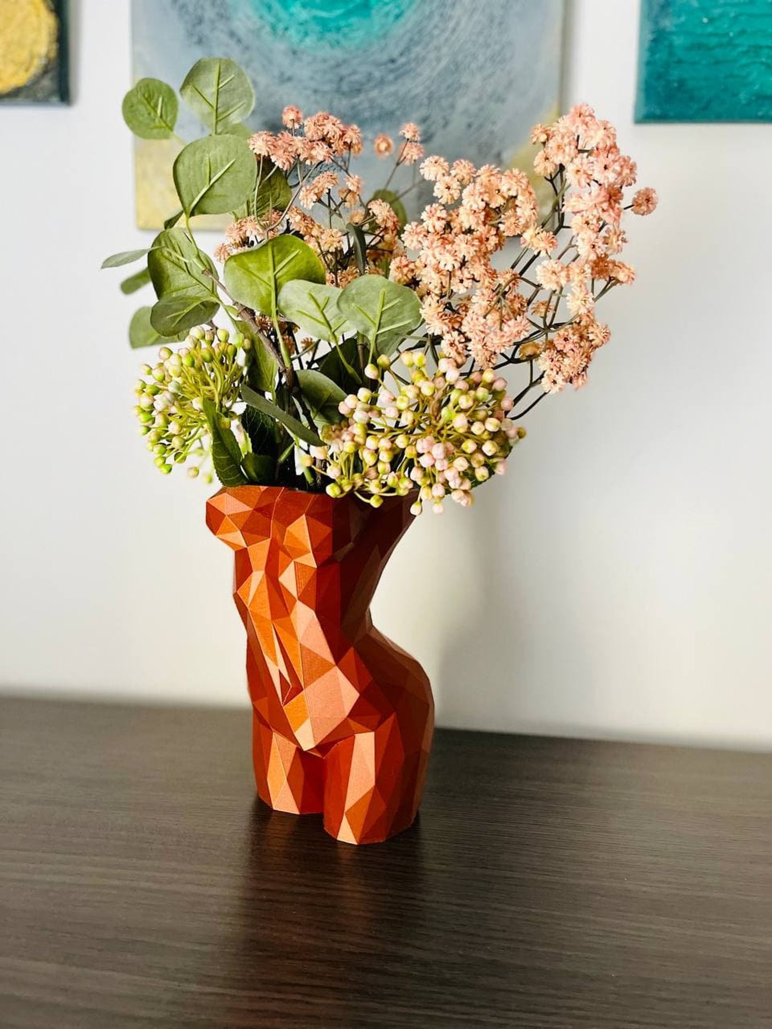 Women's Body Vase Low Poly / Low Poly Torso Female Vase / - Etsy