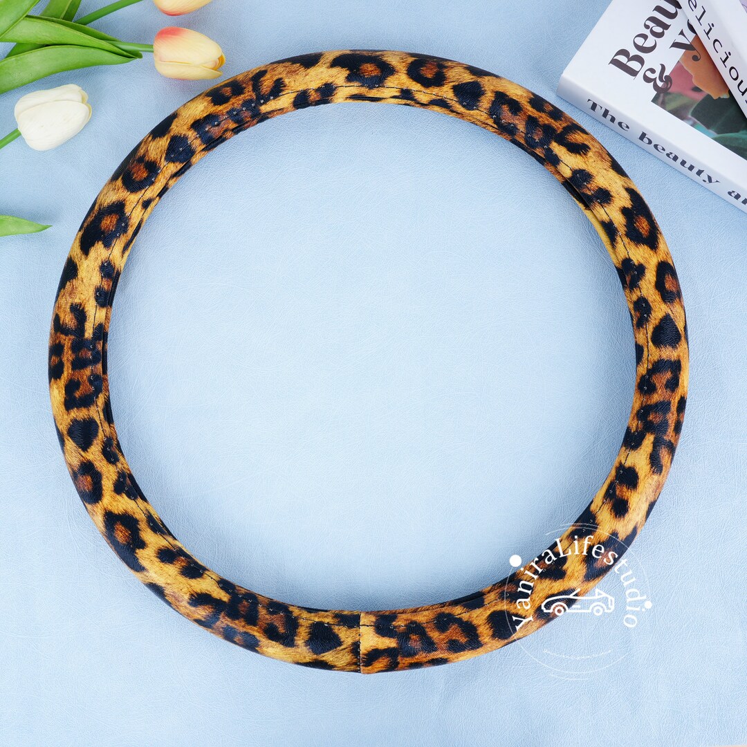 Personalized Leopard-print Steering Wheel Cover for Women Men,custom ...