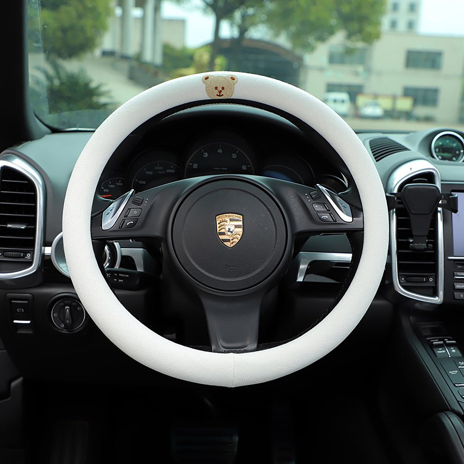 Cute Cartoon Embroidered Steering Wheel Covercotton Linen - Etsy