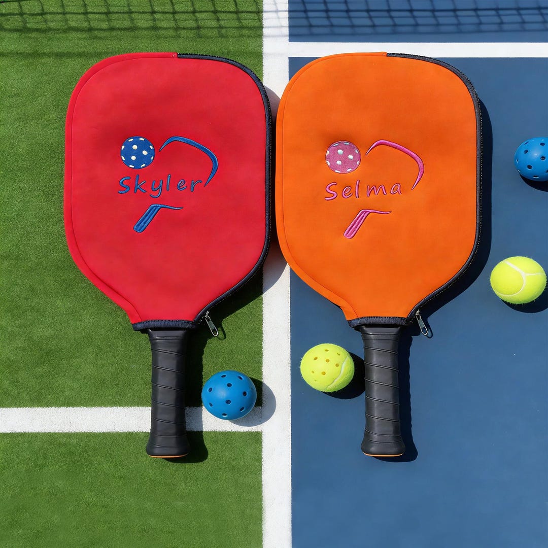 Racket Cover With Name, Neoprene Racket Sleeve, Pickleball Paddle ...
