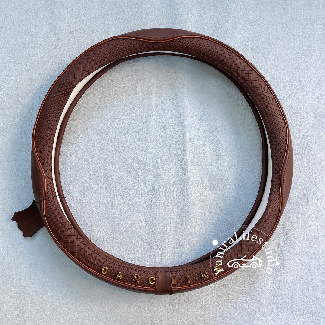 Embossed Italian Calf Leather Steering Wheel Cover,wear-resistant ...