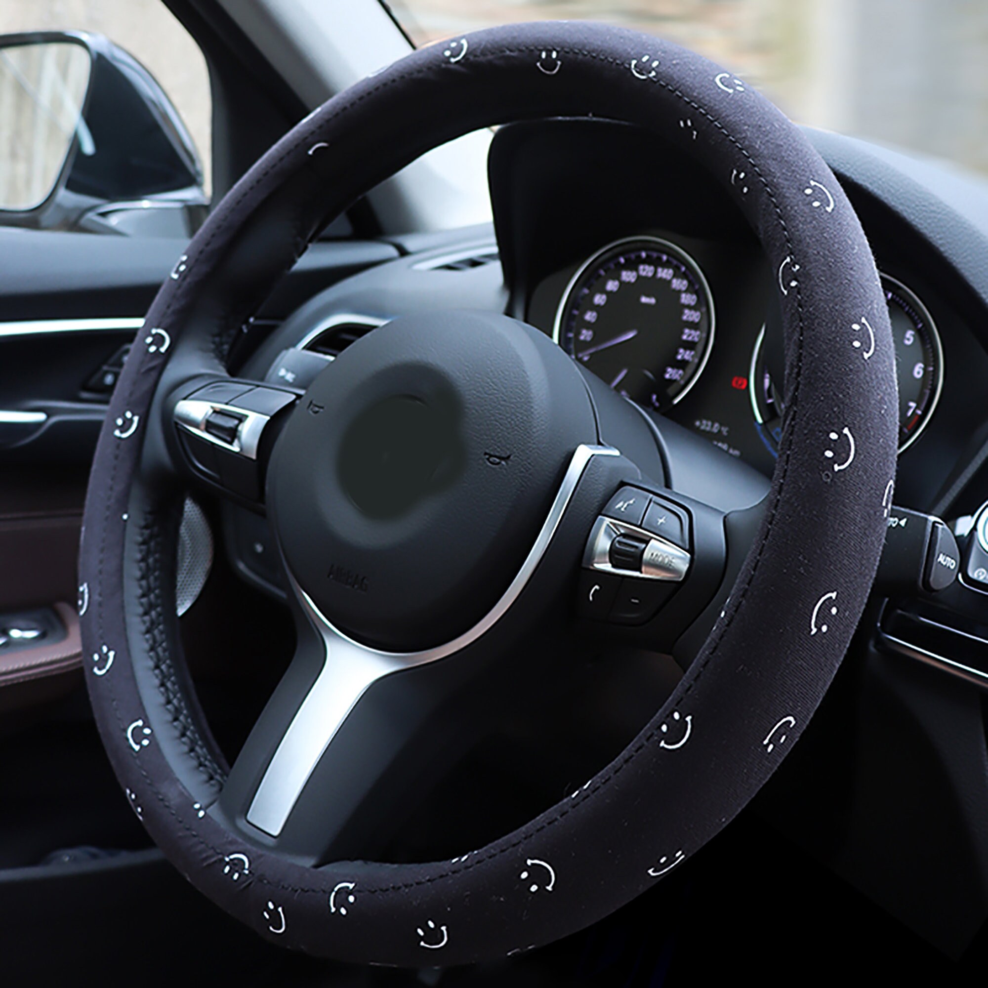 Cute Smiling Face Car Steering Wheel Cover Lovely Smiling - Etsy