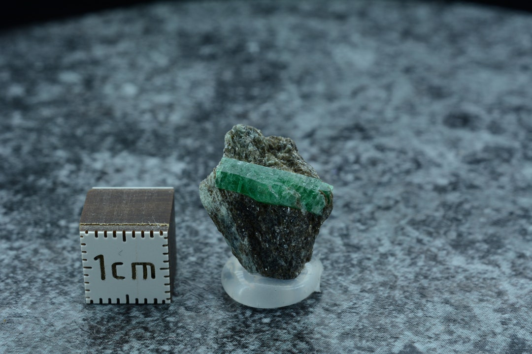 Rare Rarity, Green Emerald on Biotite Slate Matrix, Emerald Grade ...