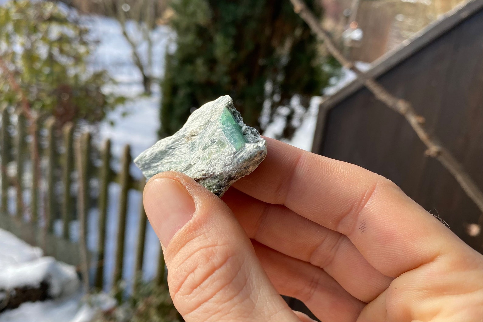 Rare Rarity, Green Emerald on Biotite Slate Matrix, Emerald Specimen ...