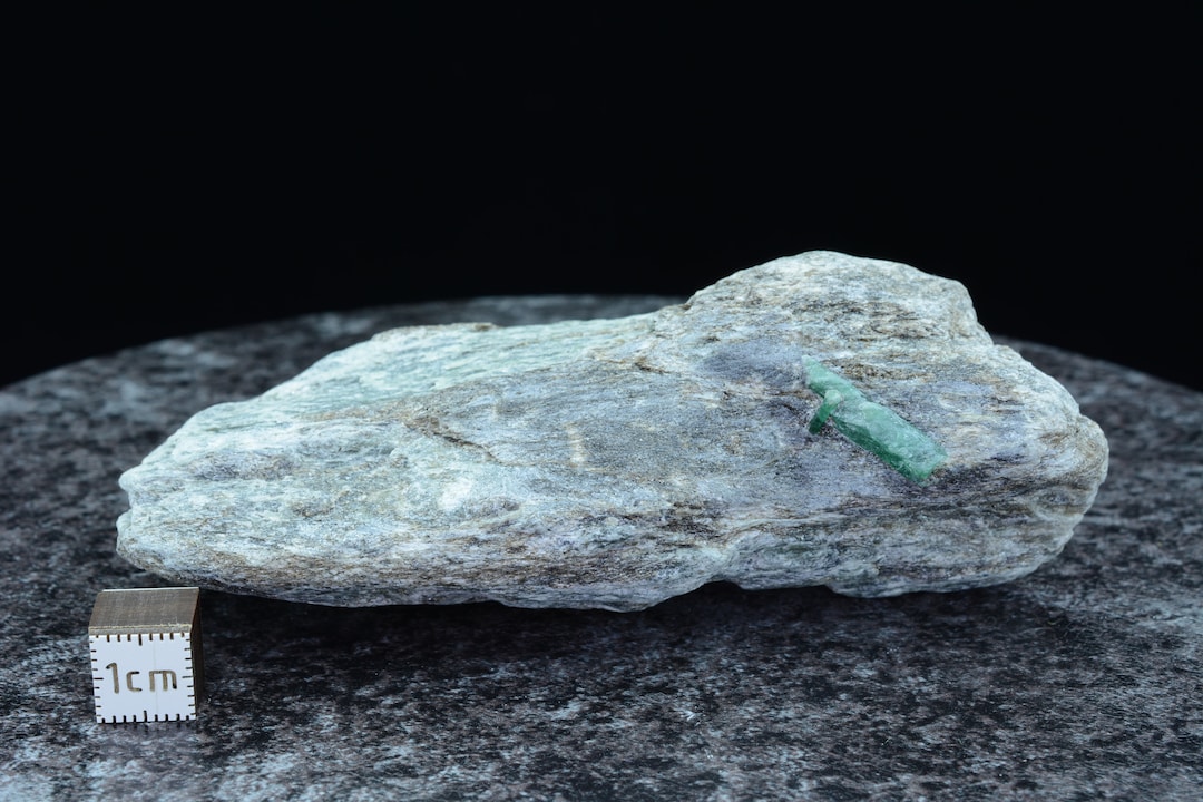 Rare Rarity, Green Emerald on Biotite Slate Matrix, Emerald Specimen ...