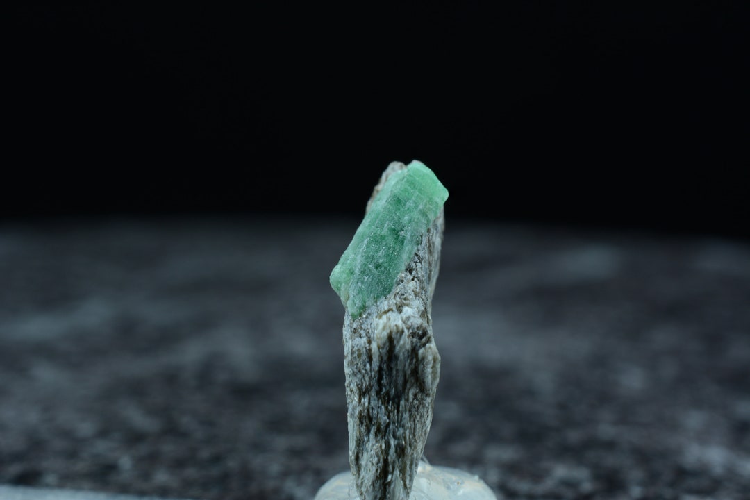 Rare Rarity, Green Emerald on Biotite Slate Matrix, Emerald Grade ...
