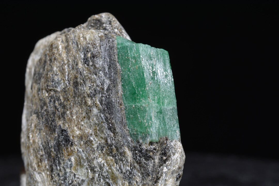 Rare Rarity , Green Emerald on Biotite Shale Matrix , Emerald Stage ...