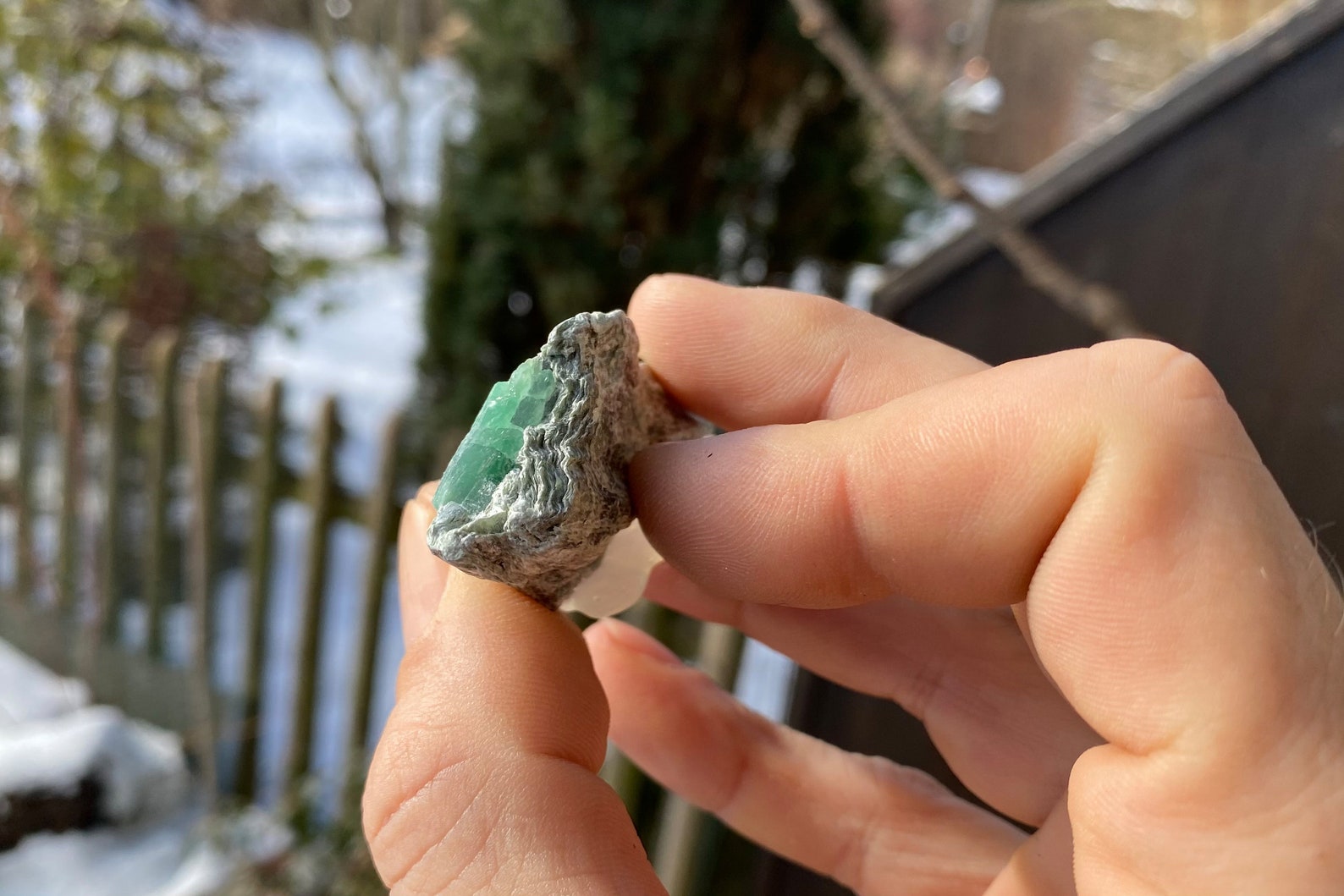 Rare Rarity, Green Emerald on Biotite Slate Matrix, Emerald Specimen ...