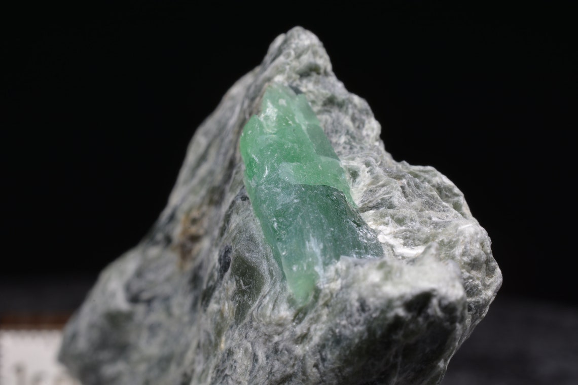 Rare Rarity, Green Emerald on Biotite Slate Matrix, Emerald Specimen ...