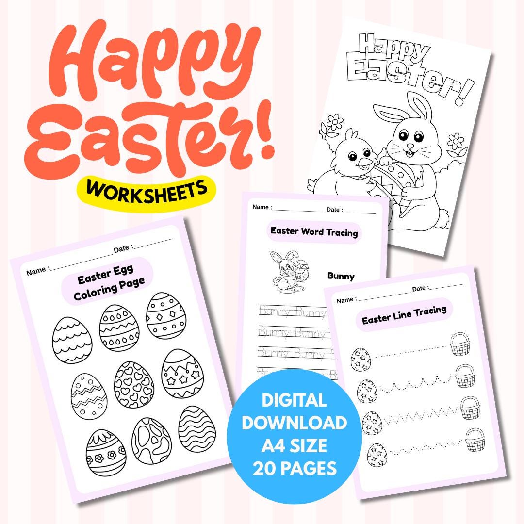 Fun Easter Worksheets for Kids - Printable Easter Activity Pack ...