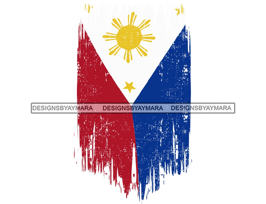 Philippines Flag Distressed Asian Country National Symbol Banner ...