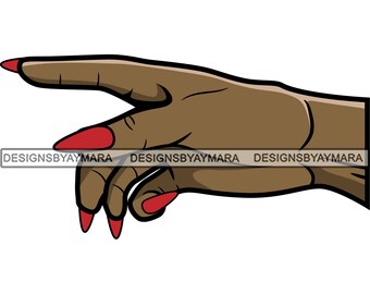 Woman Hand Pointing Svg - Etsy