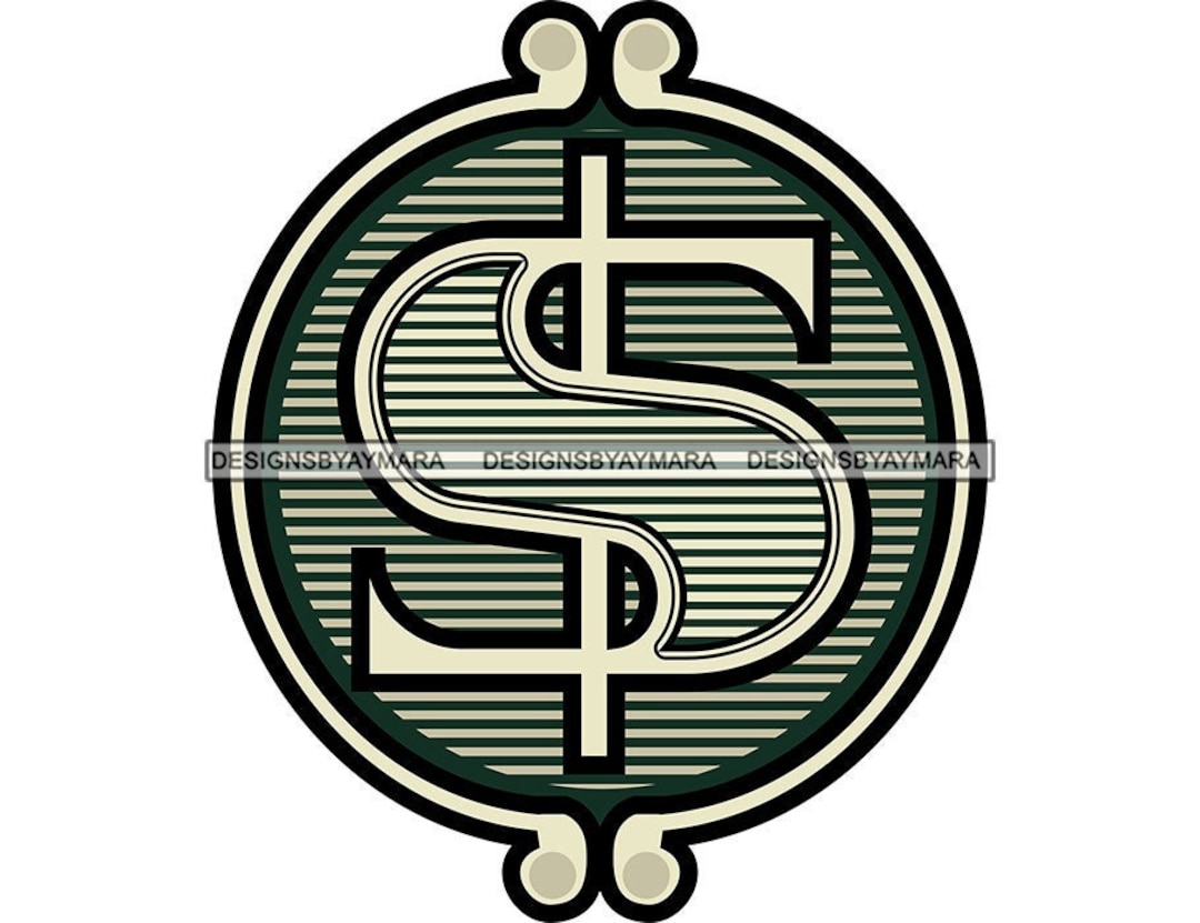 Silver Dollar Sign Circle Emblem Pendant Poster Money Currency Bank ...