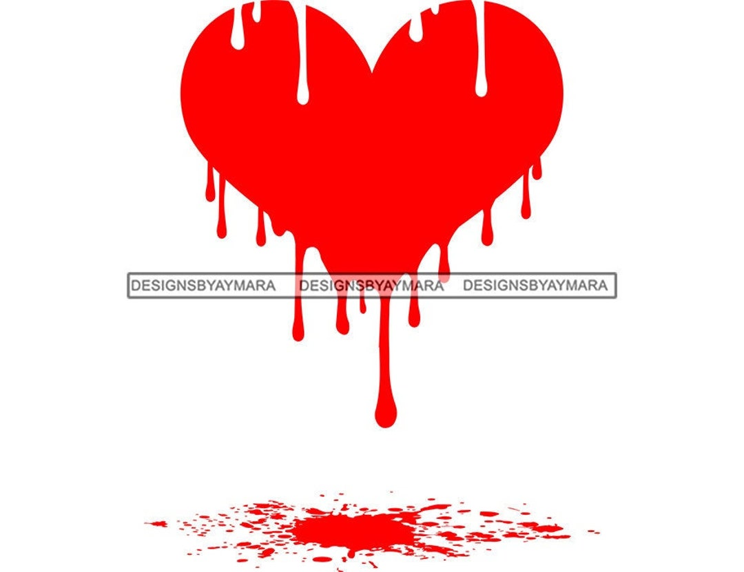 Broken Heart Red Dripping Image Sad Torn Tape Romance Love Relationship ...