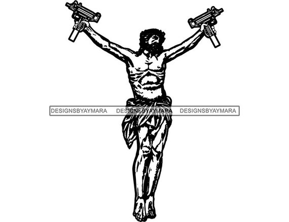 God On The Cross Drawing