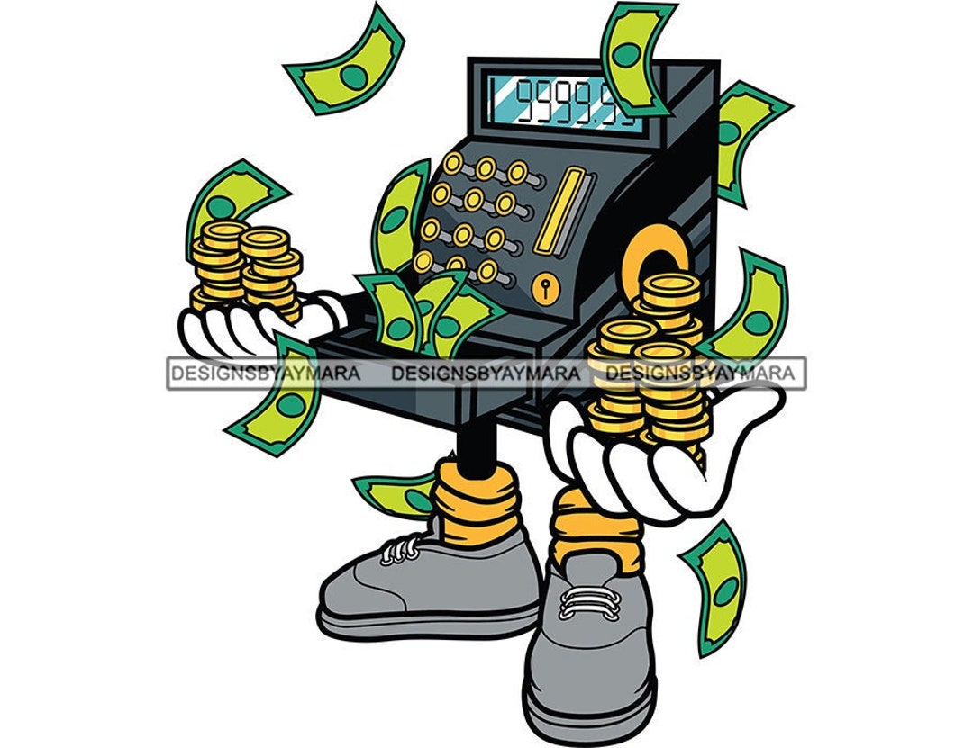 Cash Register Cartoon