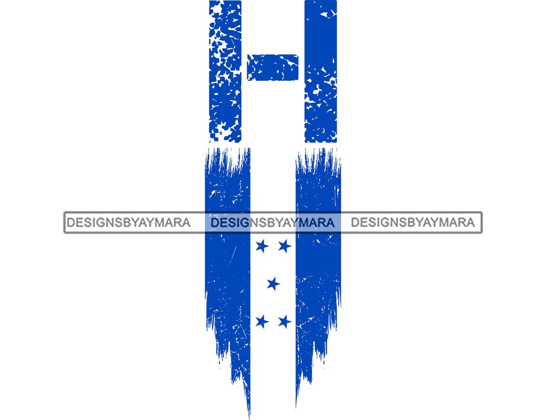 Honduras Flag Distressed Letter H Country National Symbol Banner ...