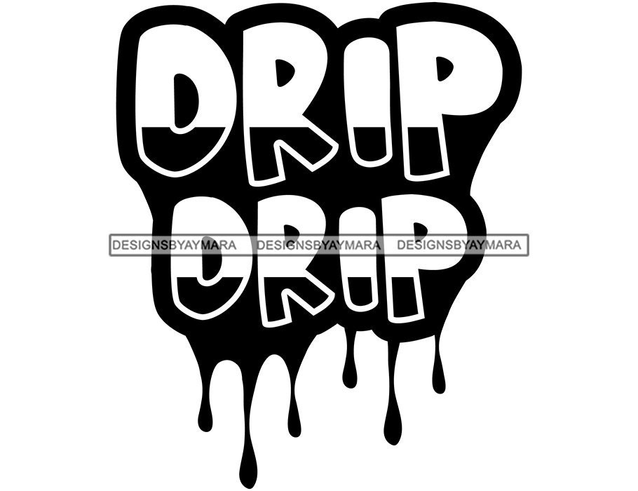 Drip Drip Dripping Words Bubble Font Letters Poster T-shirt - Etsy