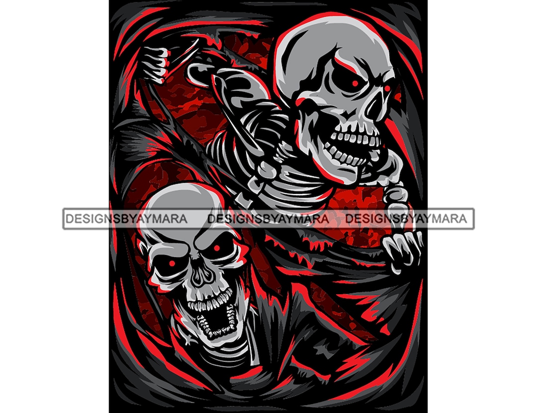 Skull Skeleton Ripping Open Death Horror Scary Fear Spooky - Etsy