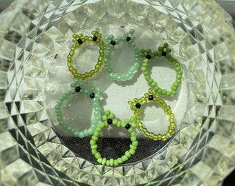 Beaded Frog Ring Seed Bead Ring - Etsy UK