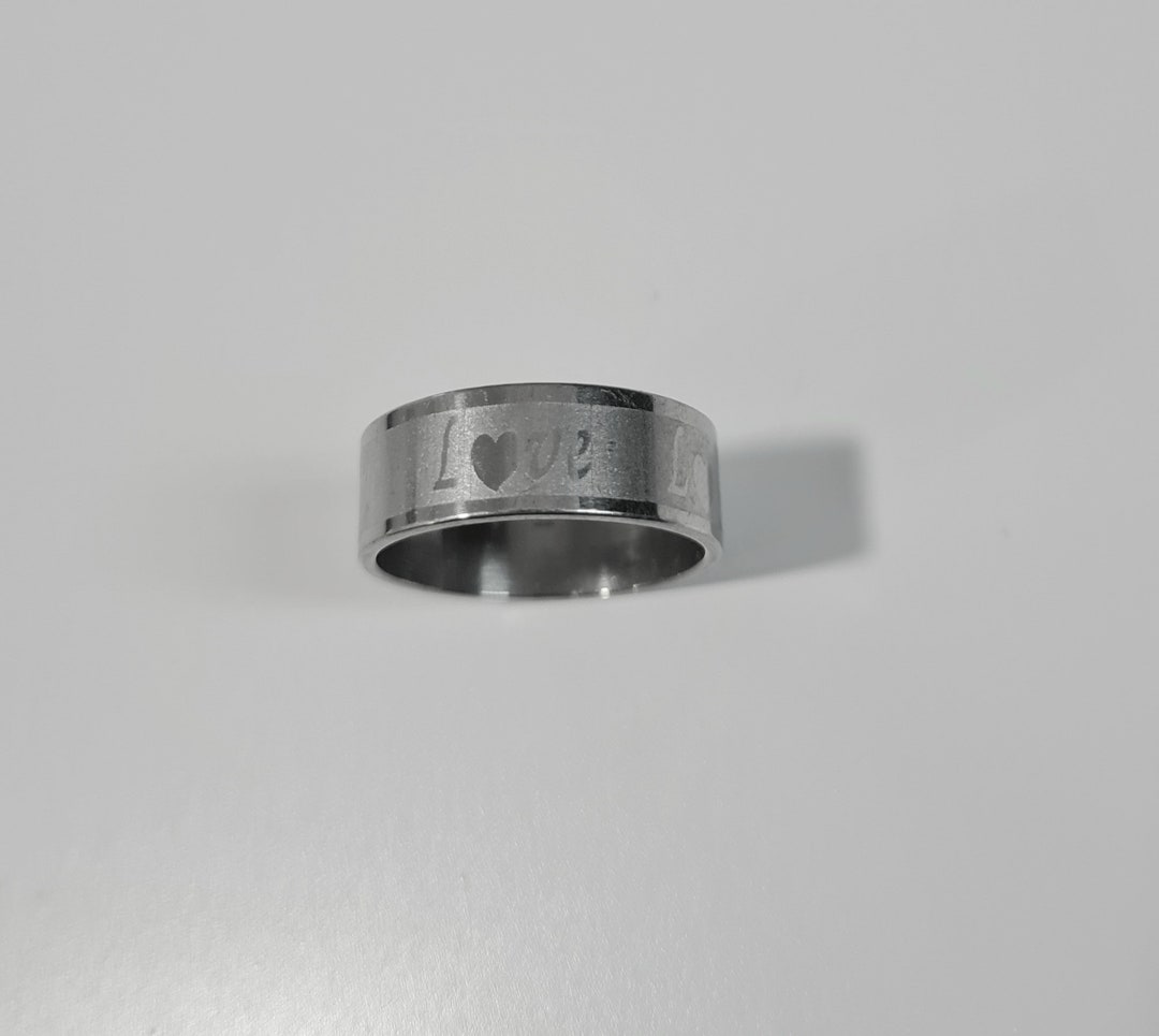 Ring Engraving Stainless Steel Love Ring Unisex Stainless Steel ...
