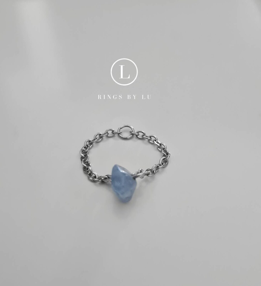 Ring | Crystal | Gemstone | Healing Stone | Chain Link Ring | Gems ...