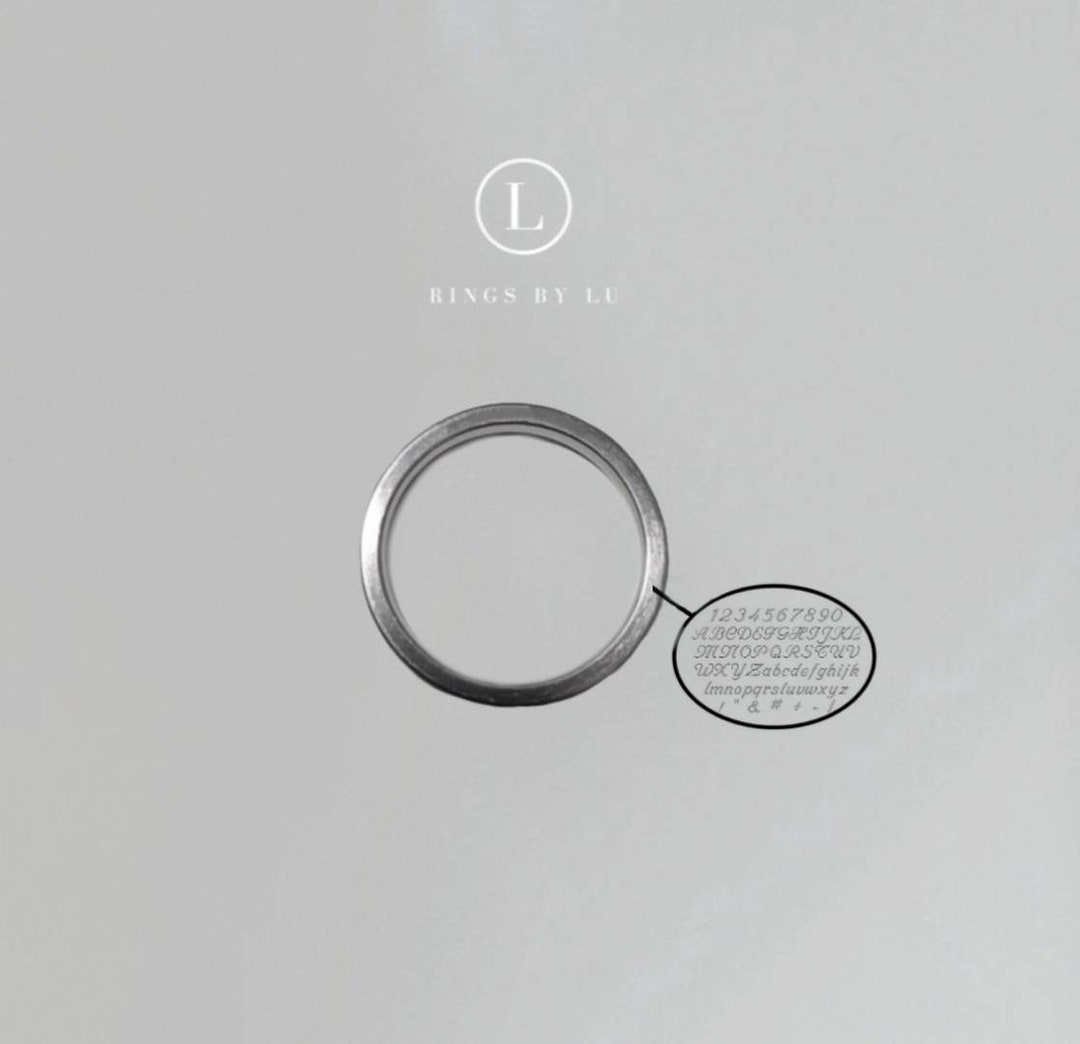 Ring Engraving Stainless Steel 2 Mm Wide Side Engraving Anti Tarnish ...