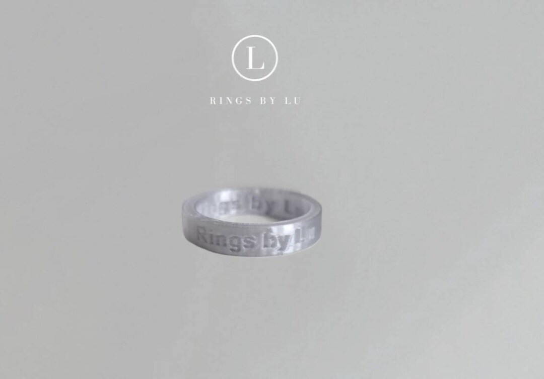 Ring Engraving Engraved PLA Personalized Minimalist Custom Made 3D ...