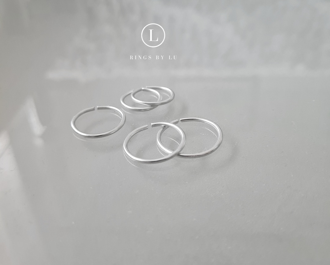 Stack Rings Set Stack Stainless Minimalistic Adjustable - Etsy