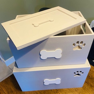 Personalised Toy Box With Lid | Dog Box | Gift Box | Dog Crate | Dog ...