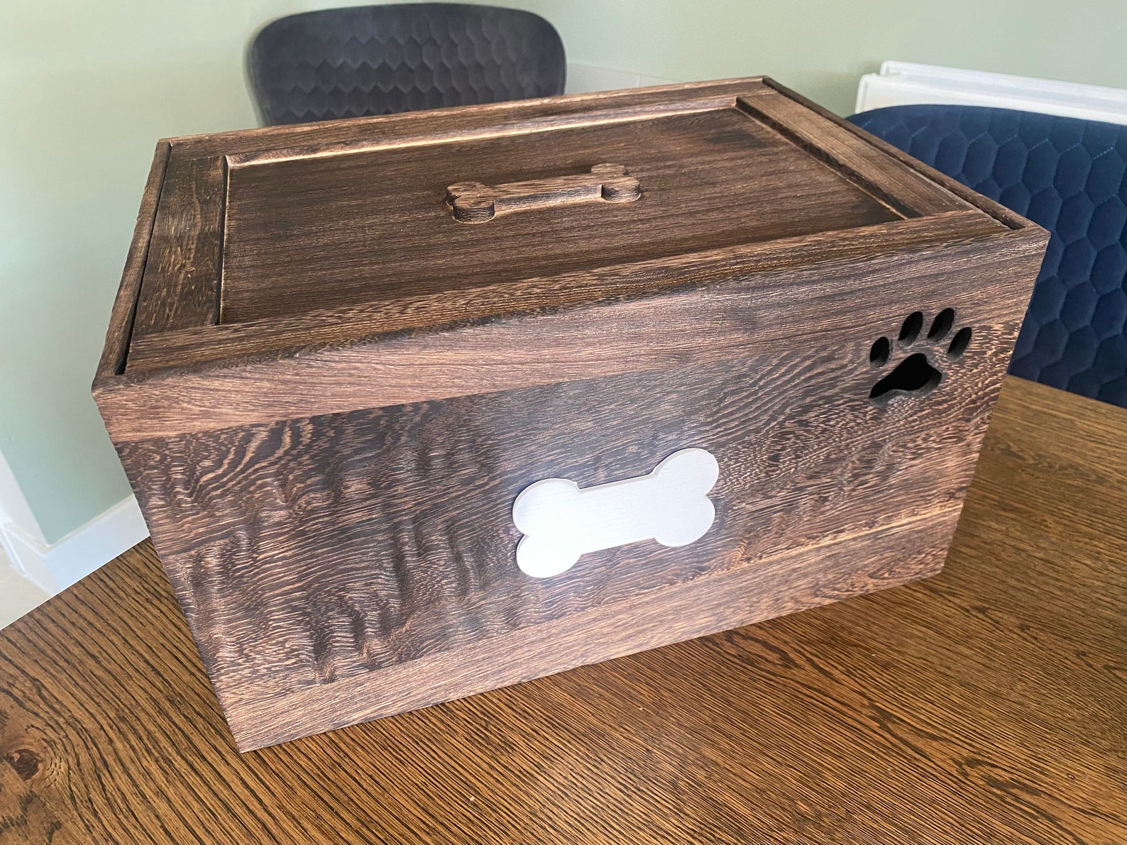 Personalized Dog Toy Box With Lid | Handmade Wooden Pet Storage - Etsy UK