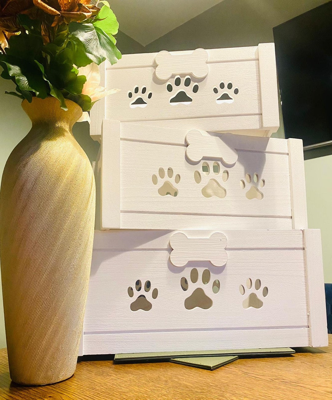 Personalised Toy Box | Dog Box | Gift Box | Dog Crate | Dog Treat ...
