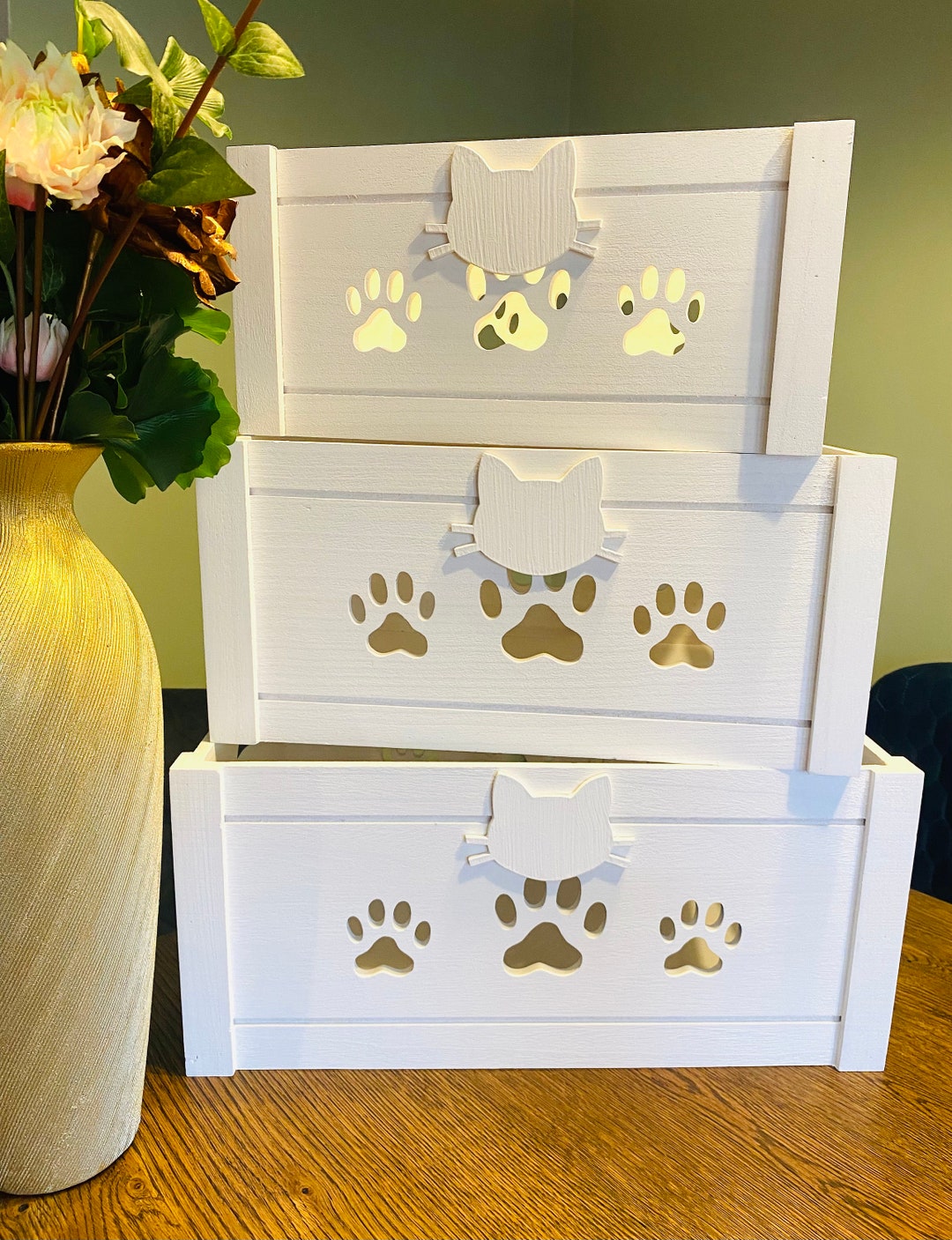 Personalised Toy Box | Cat Box | Gift Box | Crate | Cat Treat | Gift ...