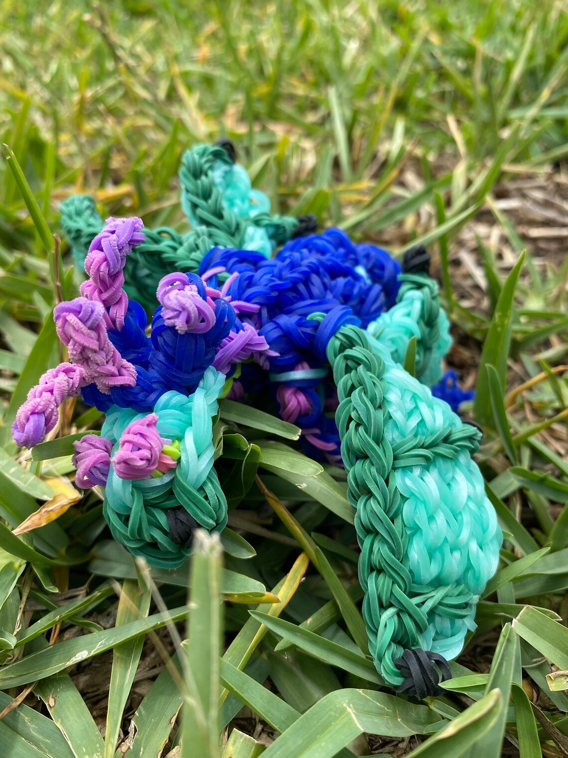 Medium rainbow loom silkwing Blue - Etsy.de