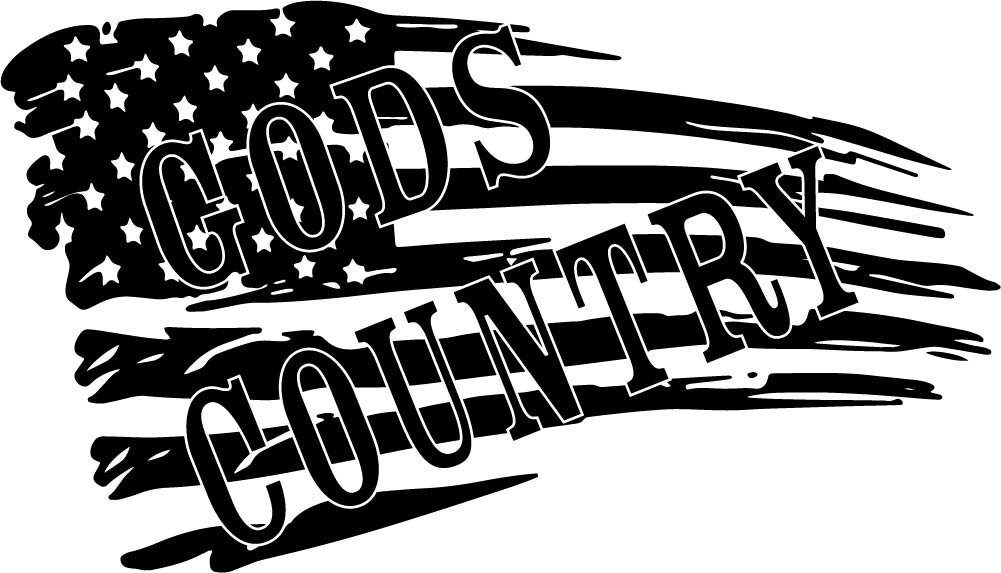 Gods Country Flag, Svg, Flag Dxf, Gods Vector, Laser File, Cnc Flag ...