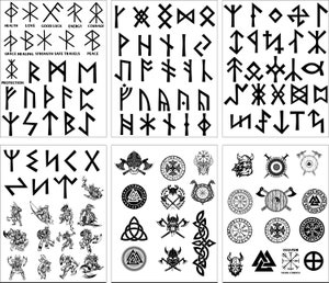 Viking Symbols SVG Bundle Mjolnir Vegvisir Valknut Aegishjalmur Helm of ...