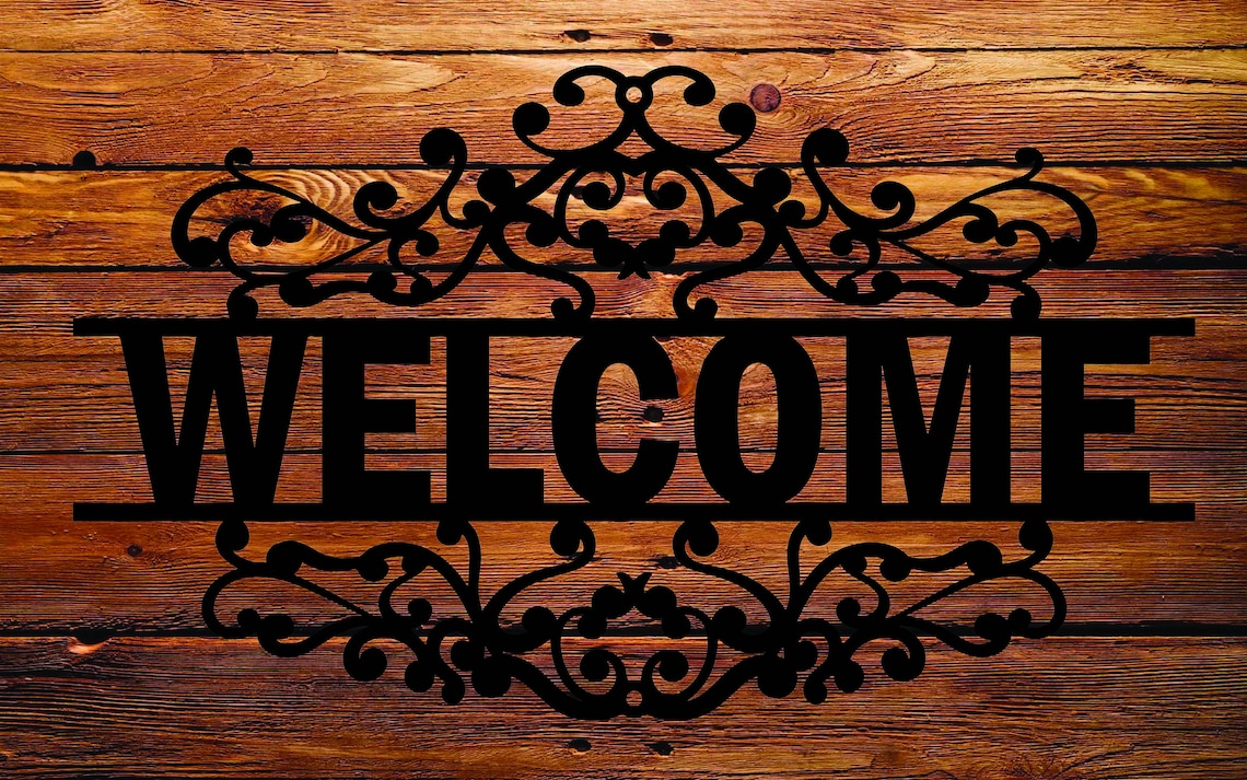 Welcome Sign, Dxf, Svg, Png File, Digital Download, Plasma Cutter File ...
