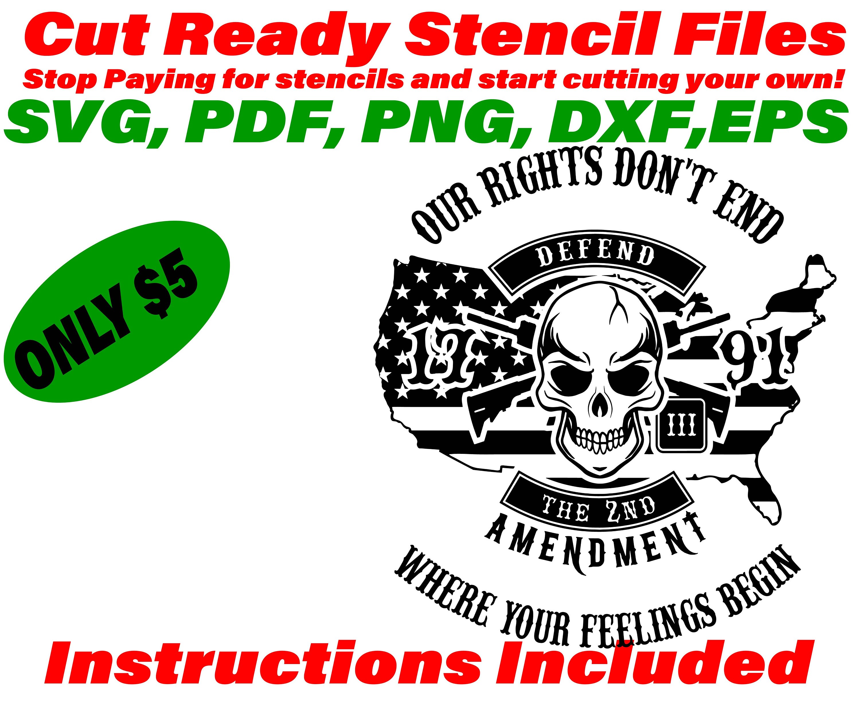 Defend the Second Svg, Cut Ready Stencil File, Stencil, DXF, PNG, Vinyl ...