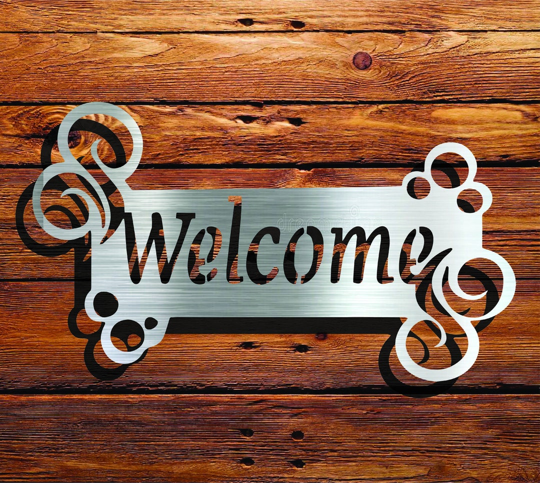 Welcome Sign, Dxf, Svg, Dxf File, Dxf Digital Download, Plasma Cutter ...