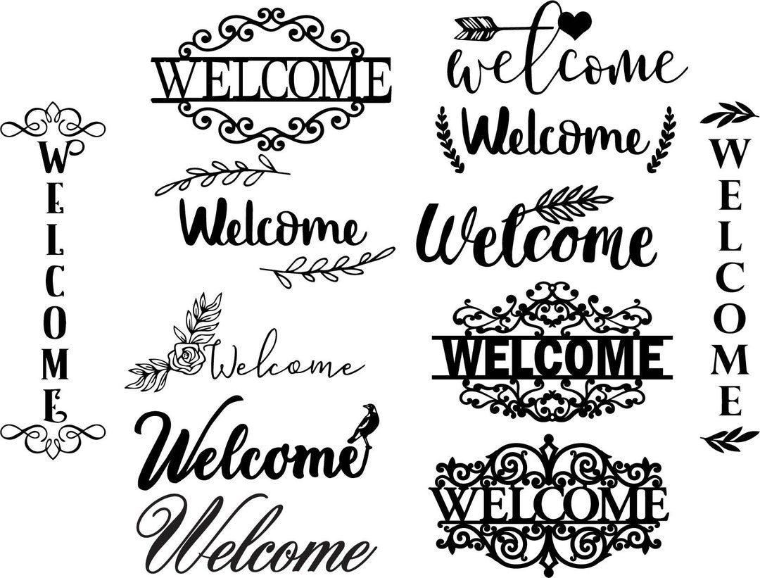 Welcome Sign Cut File Mega Pack All File Types to Create Your Own ...