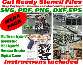 Multicam Stencil File - Etsy