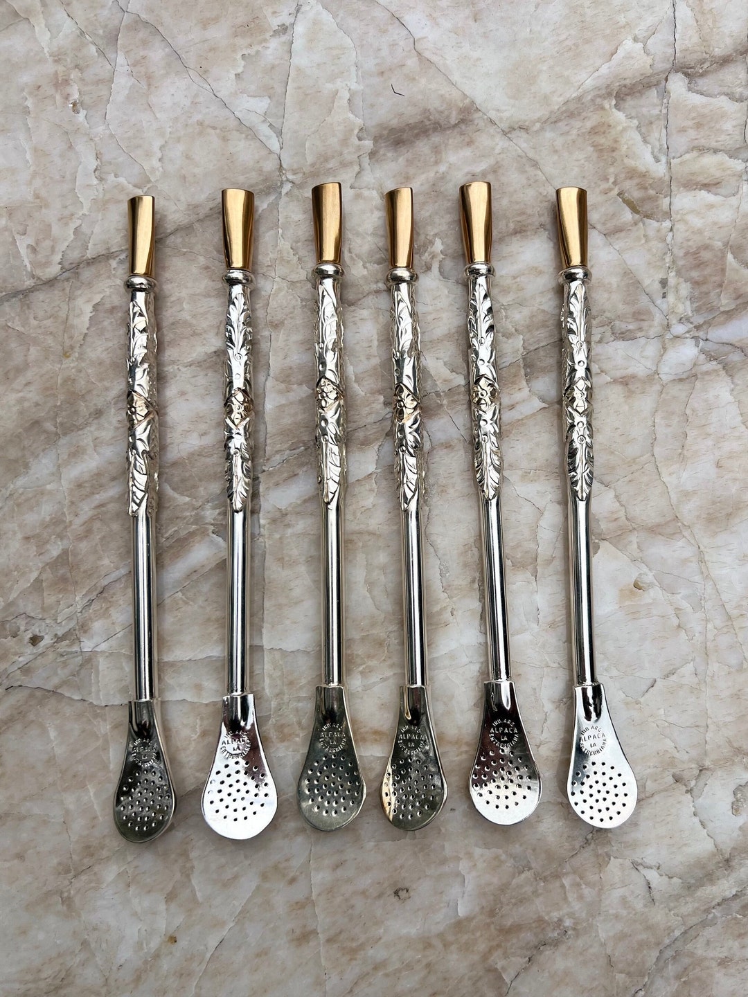 Bombilla De Alpaca Yerba Mate Straw Alpaca Bombilla Mate Bombilla ...