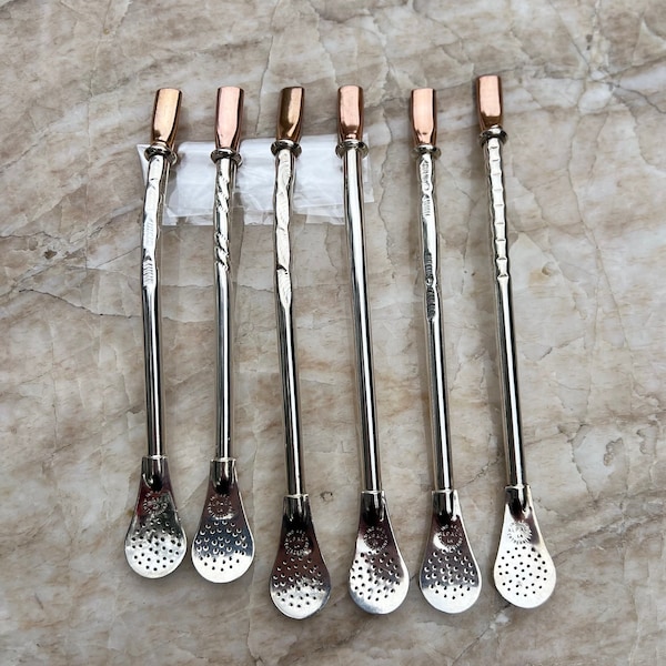 Silver Spoon Straws - Etsy