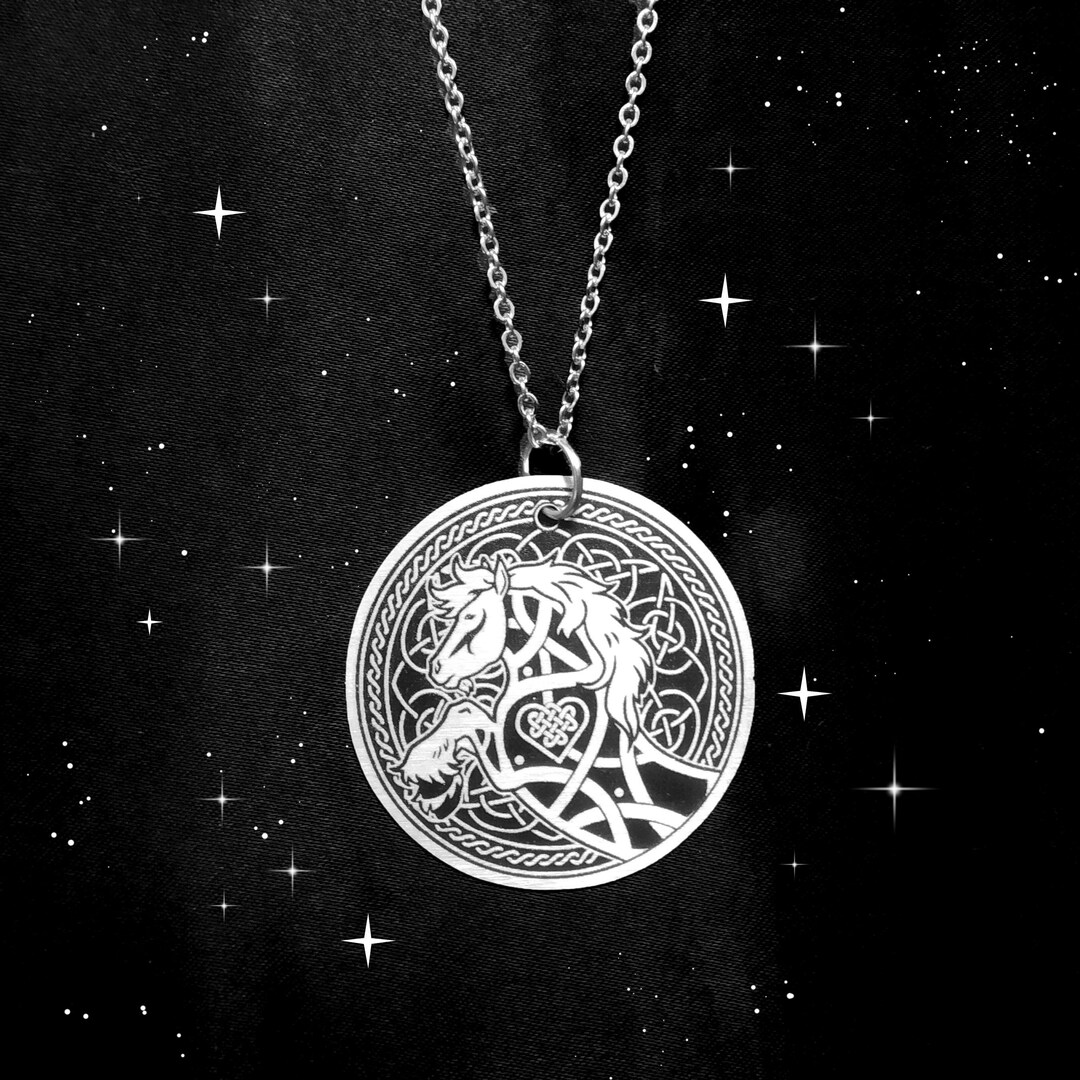 Epona Celtic Amulet ,pagan Necklace, Horse Goddess , Goth Necklace ...