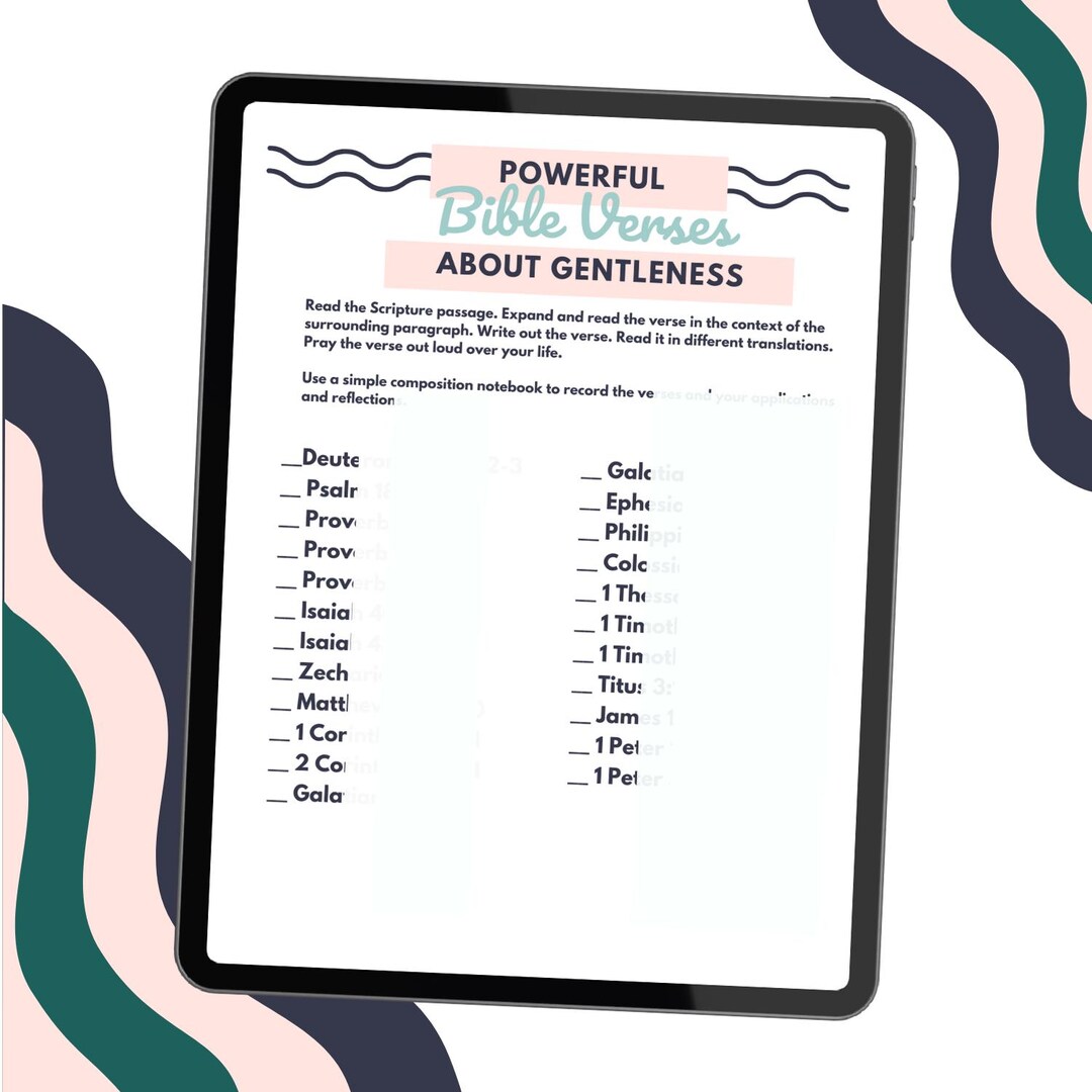Gentleness Scripture Writing Plan | Fruit of the Spirit, Devotional ...